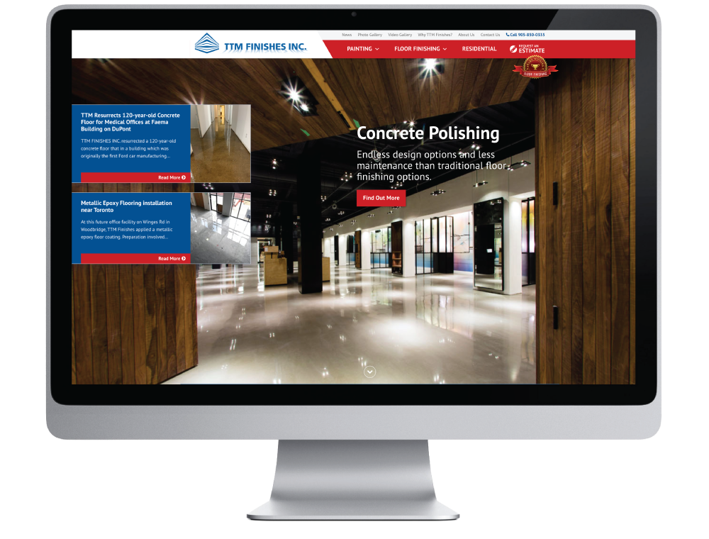 TTM Finishes Inc. Website | Honeycomb Creative Inc.