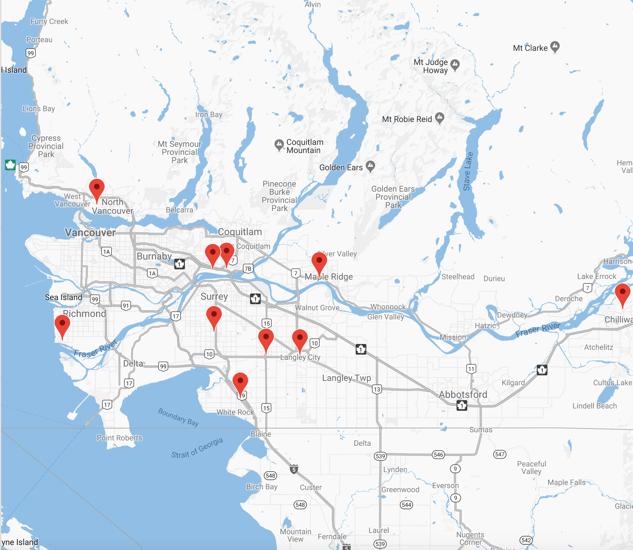 Custom Location Maps | Honeycomb Creative Inc.
