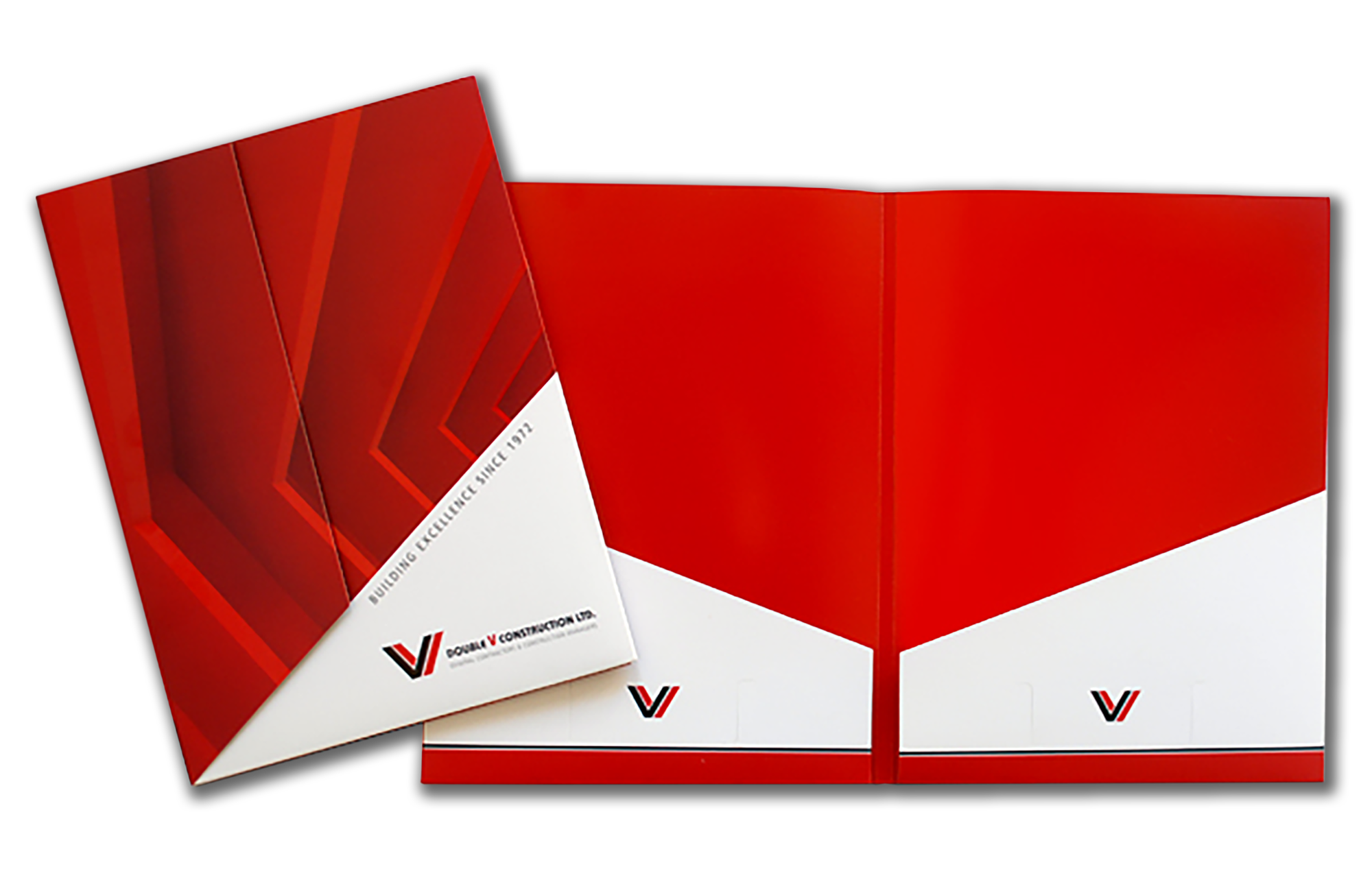 Double V Construction Folder | Honeycomb Creative Inc.