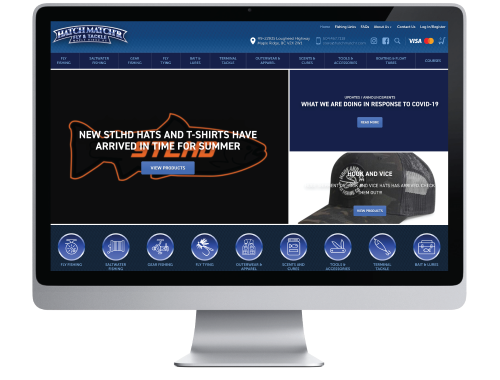 Hatch Match’r Fly & Tackle Website | Honeycomb Creative Inc.