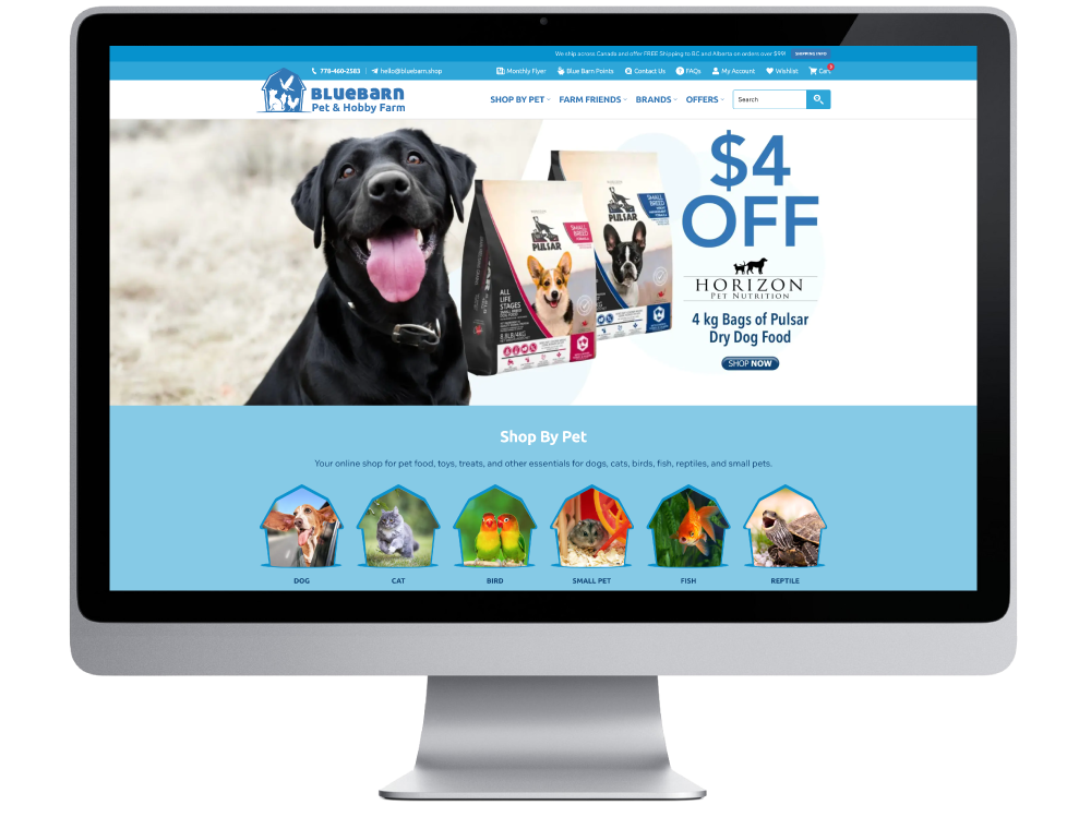 Blue Barn Pet & Hobby Farm | Honeycomb Creative Inc.